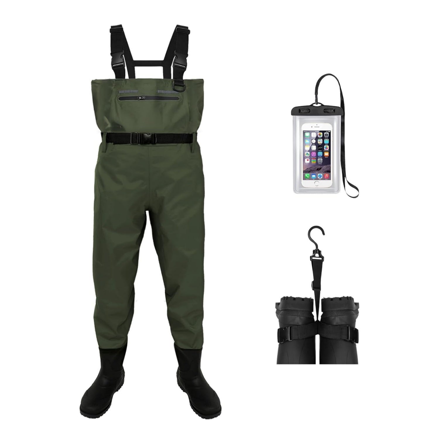 DikaSun Fishing Waders — Bootfoot Chest Waders, Dark Green – Dikasun ...
